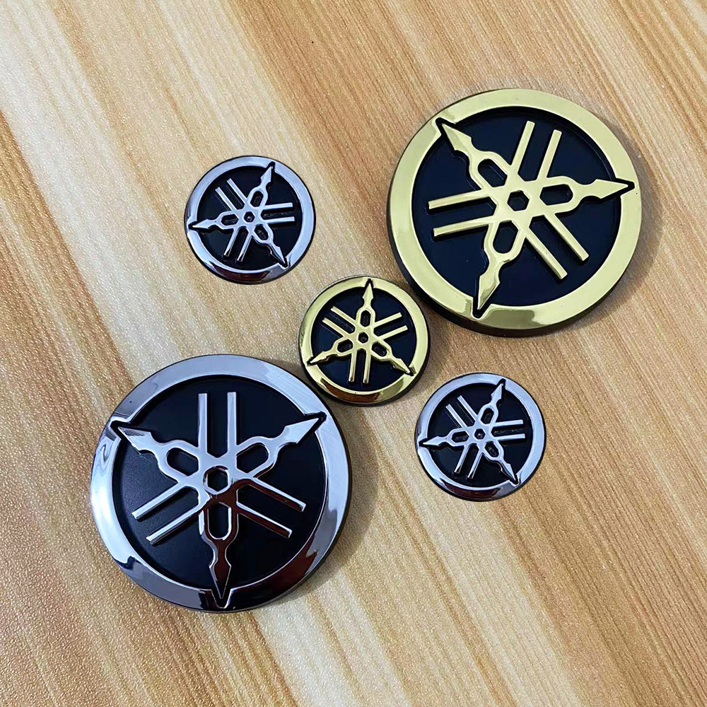 4Pcs/Pack Yamaha Logo Emblem Gold/Silver For YAMAHA R1 R6 XJR YZF ...