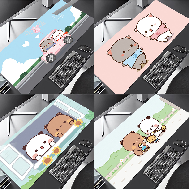 Peach Mochi Cat Mouse Pad Pink Large Pc Accessories Gaming Mousepad ...