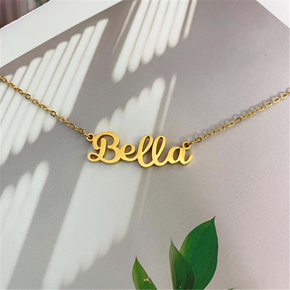 In Stock, Bella name necklace, Stainless Steel, Best Gift for her,will ...