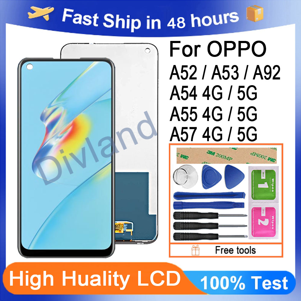 Original OPPO A52/ A72/ A92/ A53 2020/ A54 4G/A54 5G/A55 4G/ A55 5G/A57 4G/ A57 5G LCD Display ...
