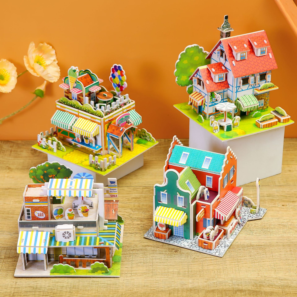 3d Three-Dimensional Puzzle DIY Building Model Early Childhood ...