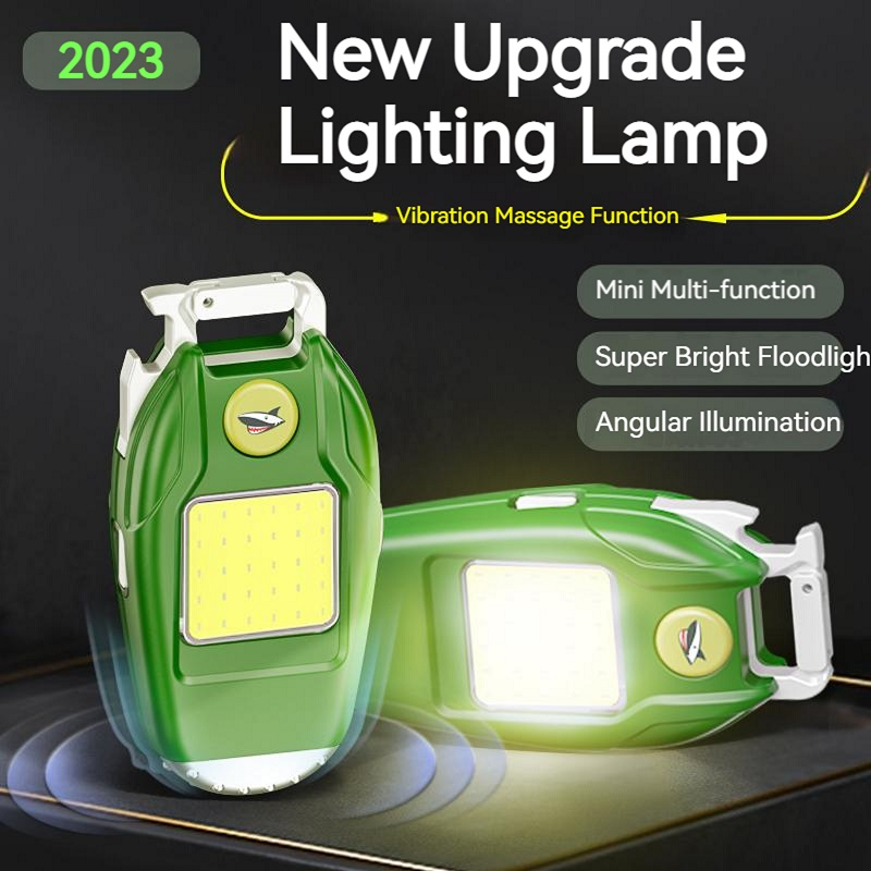 Smiling Shark TIP0002 Mini Flashlight Super Bright Keychain Light COB ...