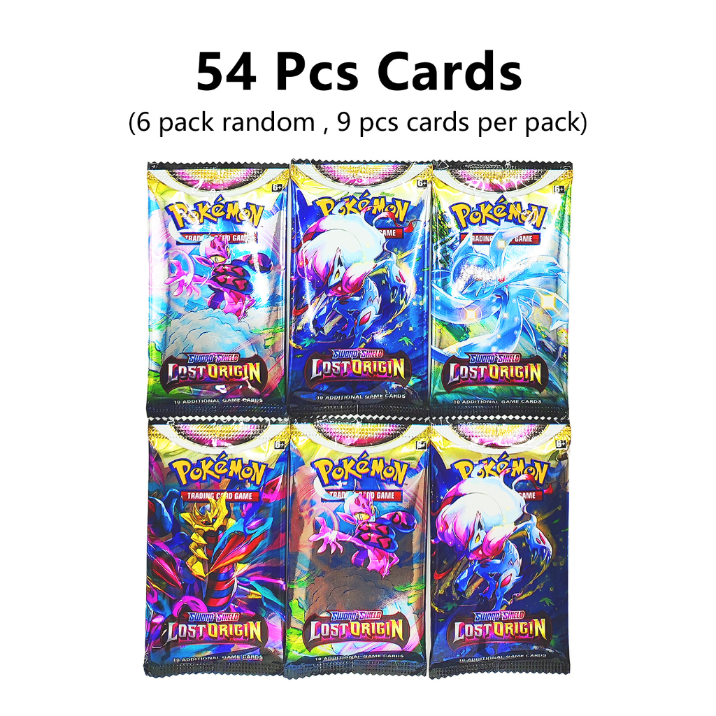54Pcs Pokemon Gold Cards Battle Carte English GX Card Game Booster ...
