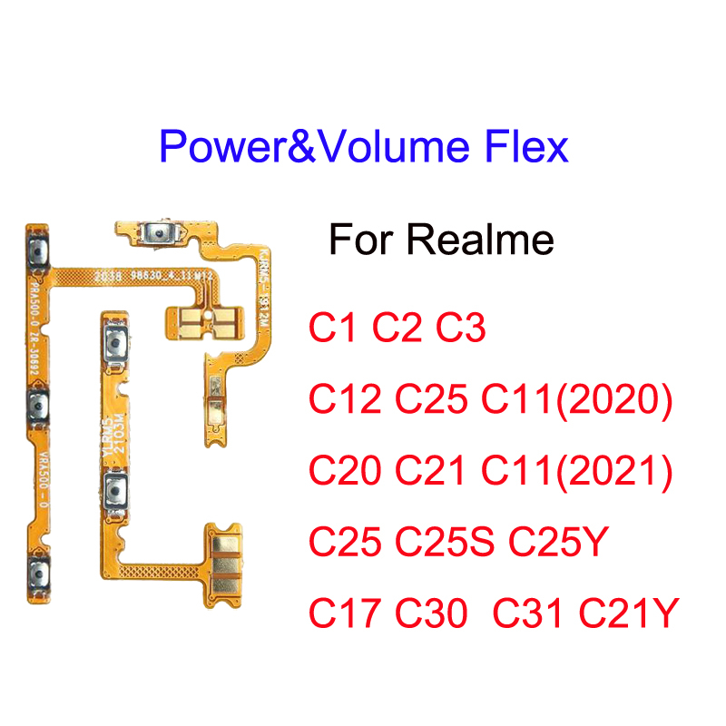Power Volume Flex For Realme C1 C2 C3 C12 C15 C17 C20 C21 C25 C30 C31 C35 C21Y C25Y C25S C11 ...