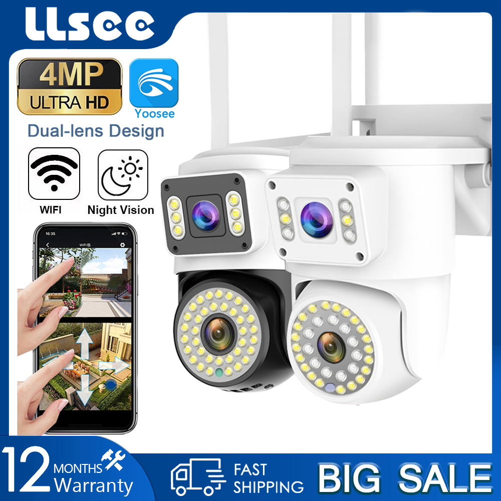 LLSEE Yoosee 8MP 4K Wireless CCTV Outdoor WIFI Camera PTZ 360 IP ...