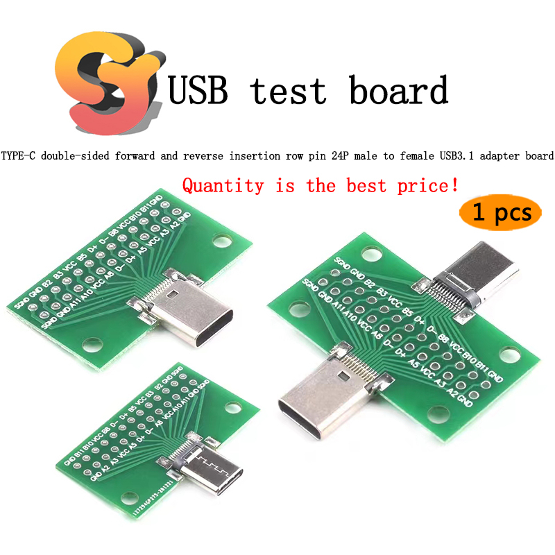 [Ready Stock Supply] TYPE-C Male Female Head Test Board Double-Sided ...