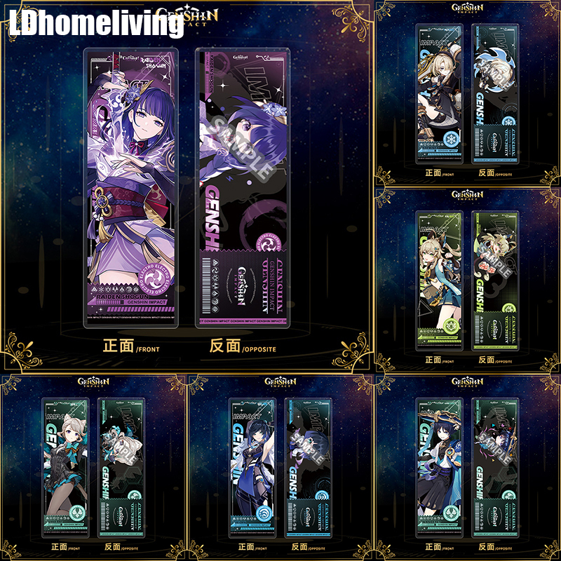 Genshin impact bookmark Lynette nahida double-sided collection card ...