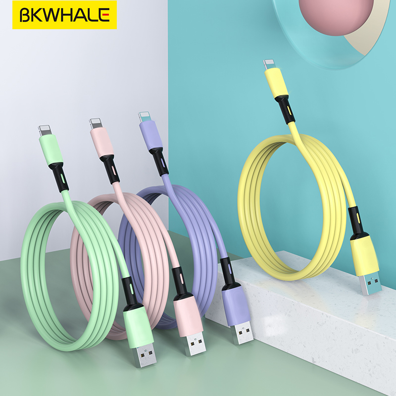 BKWHALE Macaron Silicone Charge cable Micro / Type-C USB Cable 2.4A ...