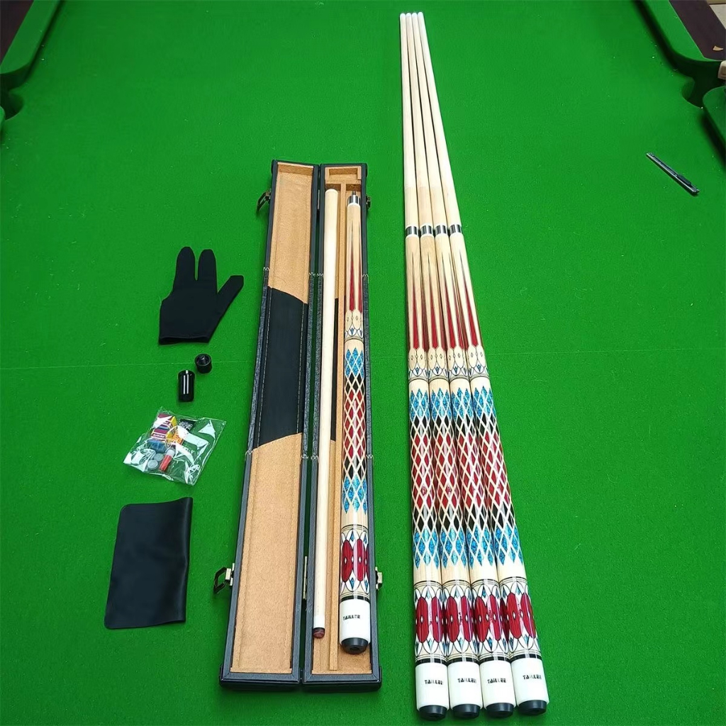 13mm Big Head Cue Chinese Black Eight Billiard Cue Maple 1/2 Split ...