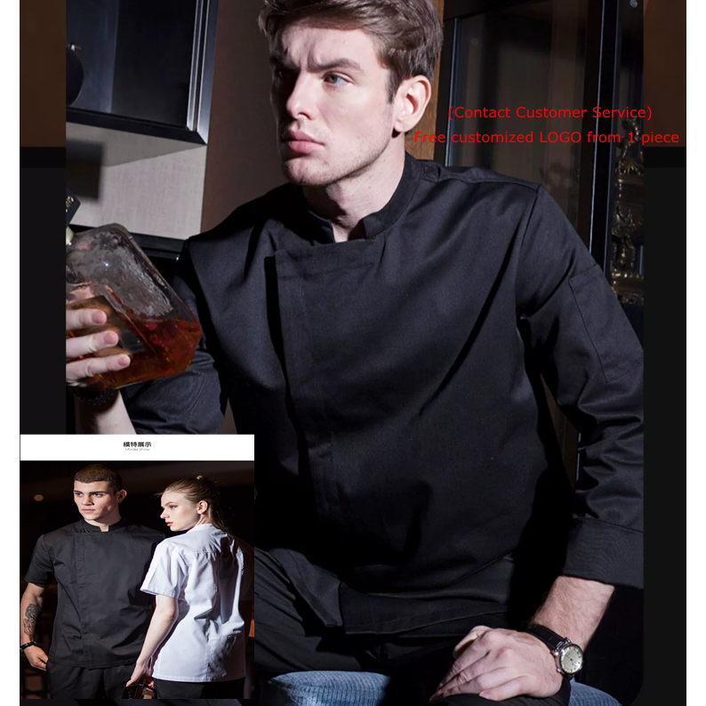 Ready Stock Chef uniform short-sleeved male restaurant hotel chef work ...