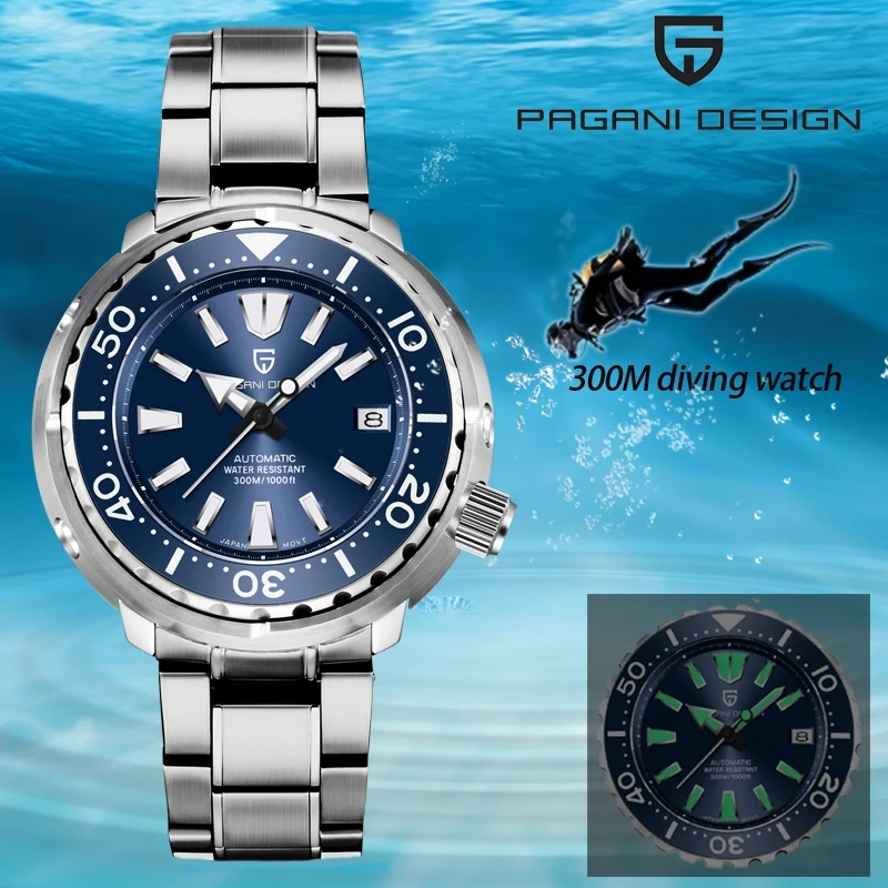 PAGANI DESIGN Automatic watch for men Mechanical Watch Sapphire Glass ...