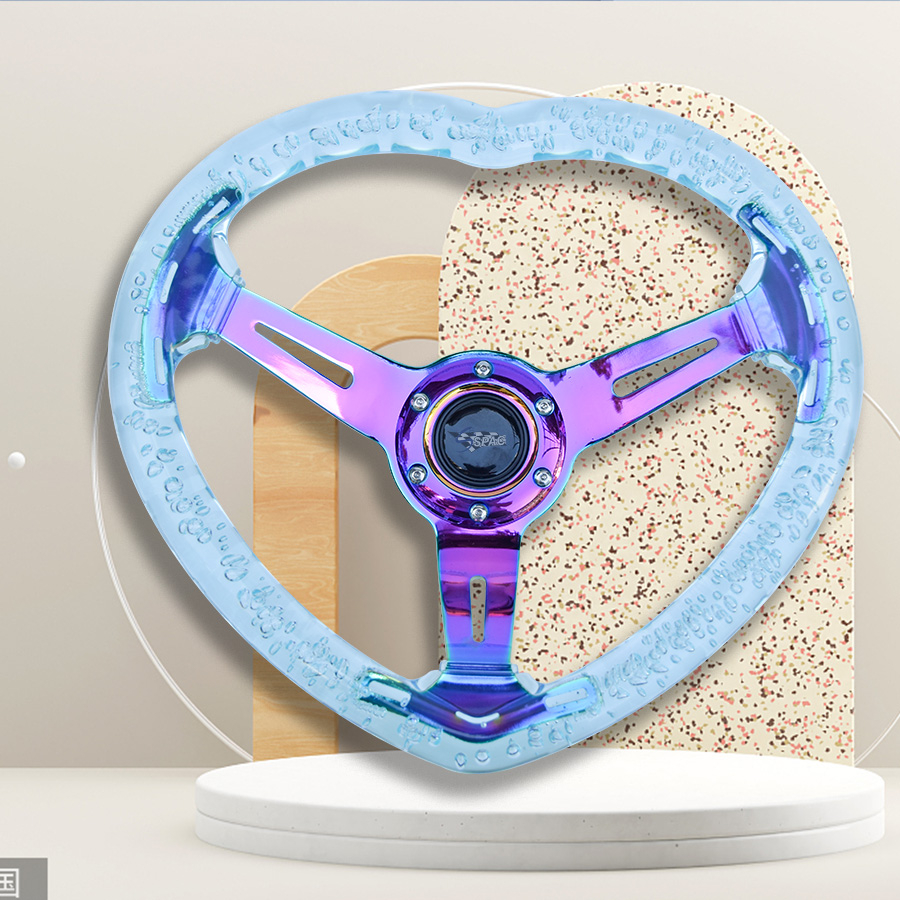 JDM Heart Shaped Racing Steering Wheel Universal Car ABS Steer Wheel ...