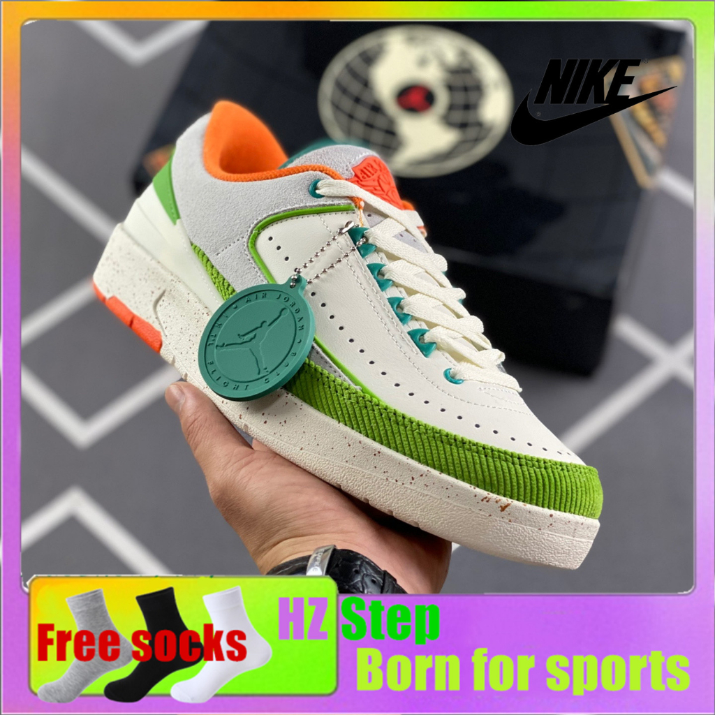 Titan x Air Jor~dan 2 Low WMNS White Green Trend Retro Sports ...