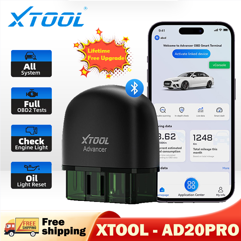 XTOOL AD20PRO All System Diagnostic Tool For IOS & Android Code Reader Oil Light Reset Battery ...