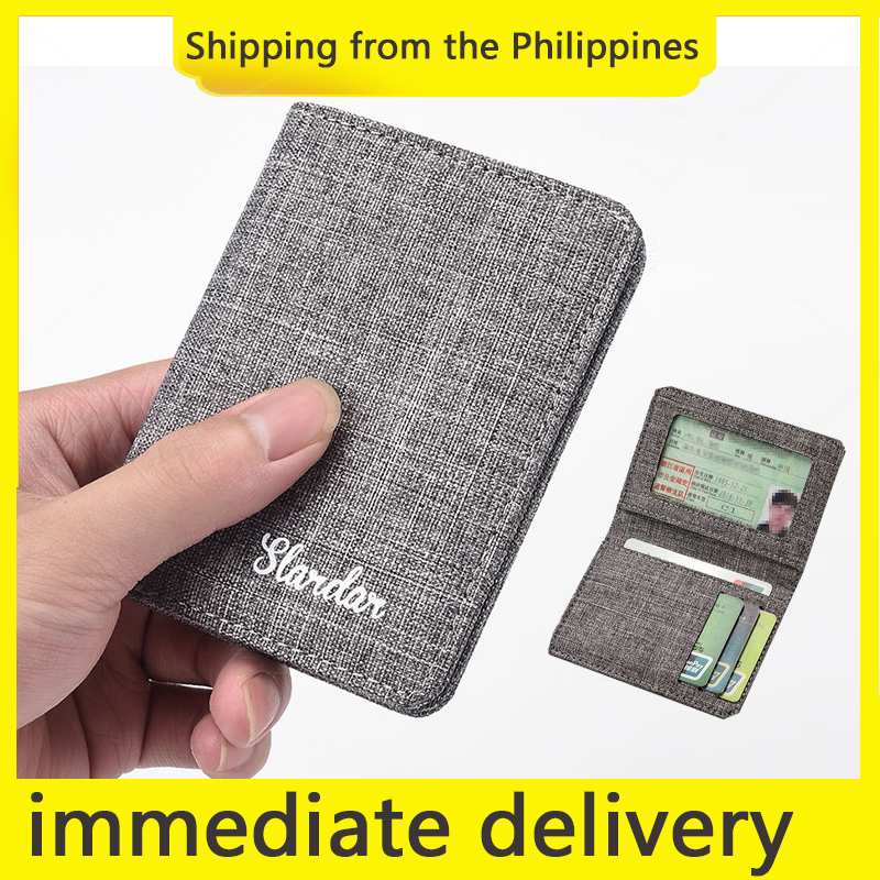 New portable mini simple small wallet female male driver's license card ...