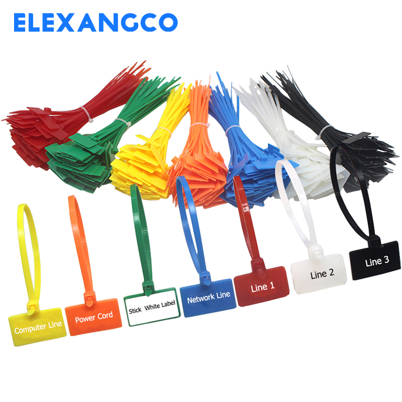 100 Pieces 4 * 150 Signs Cable Ties Colorful Nylon Cable Ties Network ...