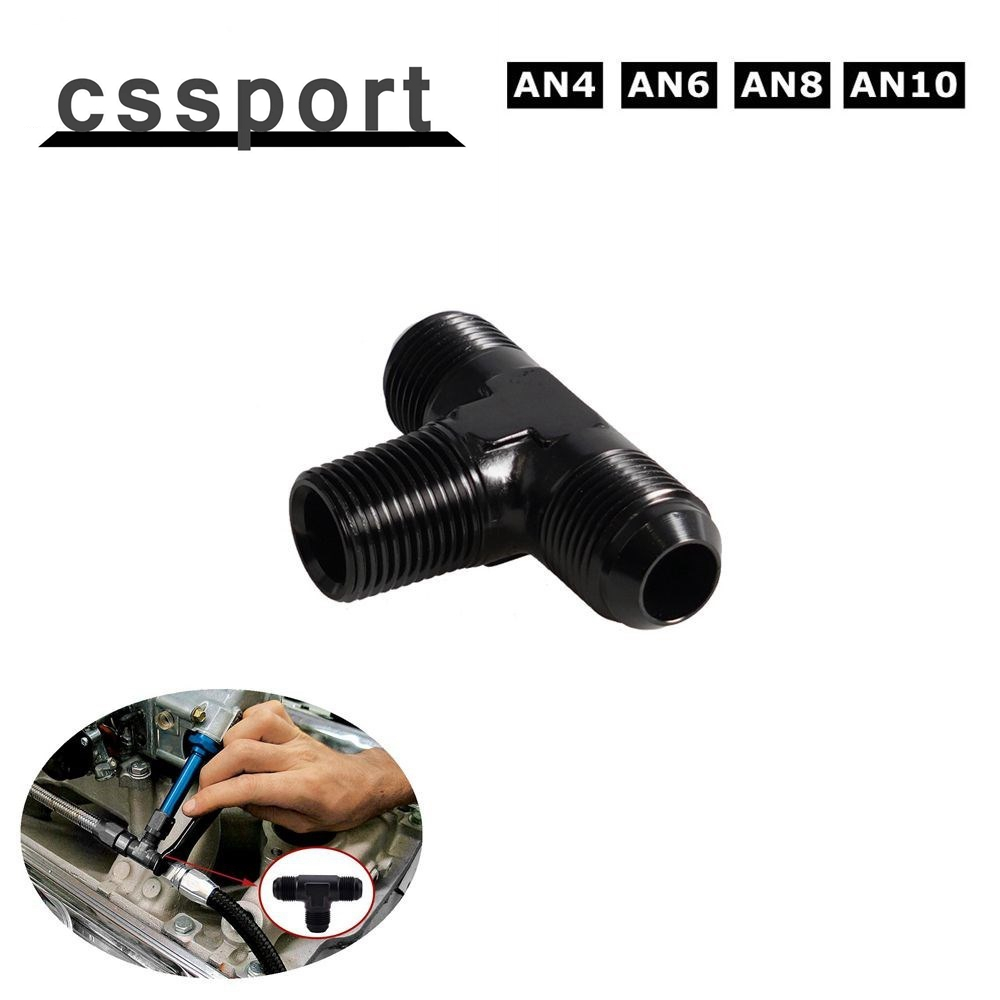 Aluminum Junction Coupler Adapter 3 in 1 Pipe T-piece thread AN4 1/8NPT ...