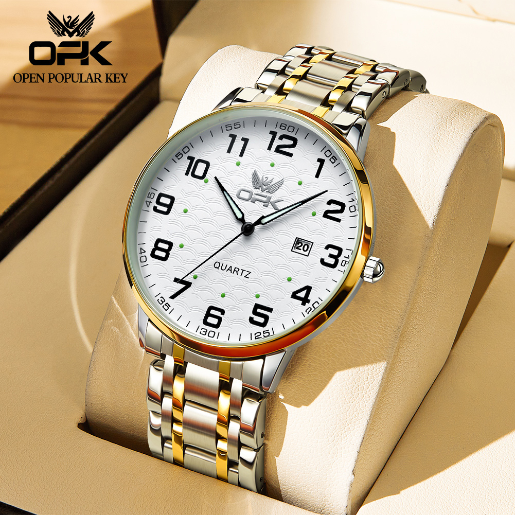 OPK Watch For Men WaterProof Original Stainless Steel With Box Fashion ...