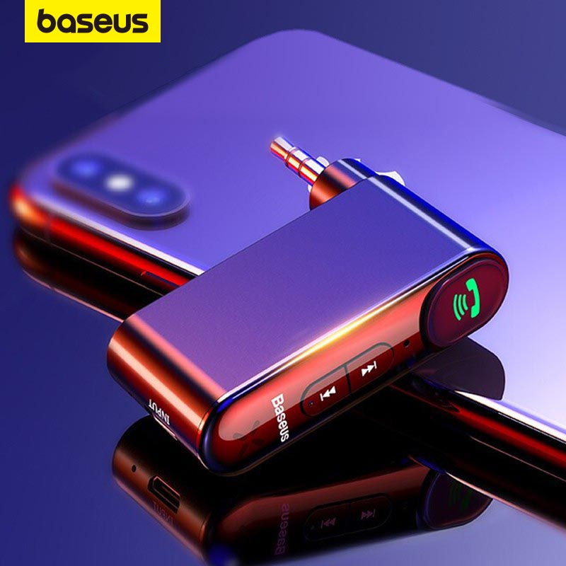 Baseus Car Aux Bluetooth Adapter Wireless 3.5mm Audio Receiver ...