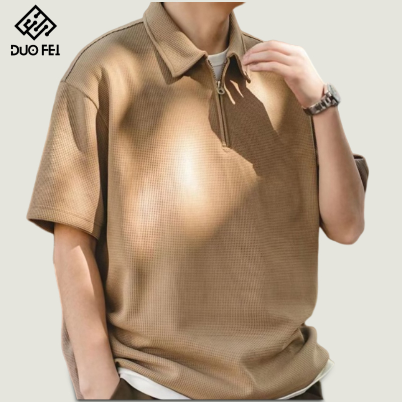 Men Summer New Polo Shirt Standard Harajuku Pure Color Japanese ...
