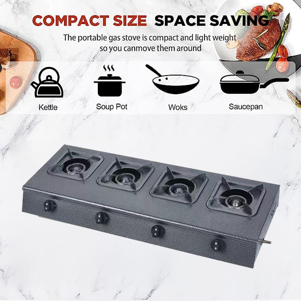 Household Pot Stove Stainless Steel 6 Heads Full of Firepower Easy to ...