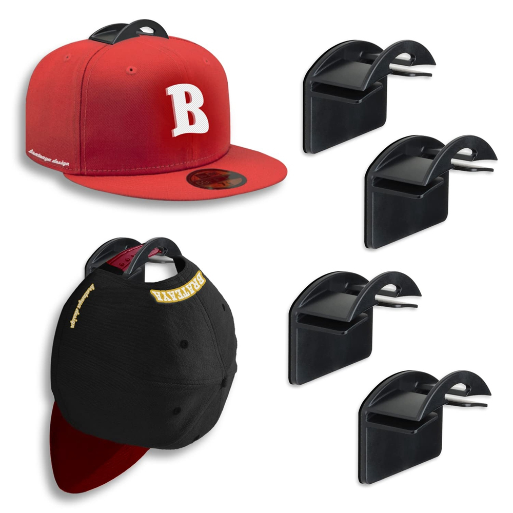 4/5pcs Adhesive Hat Hooks Door Hat Holder Baseball Cap Rack Hanging ...