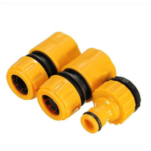 Yellow Quick Connector 3-PC Set Garden Watering Connector 1/2" Hose ...