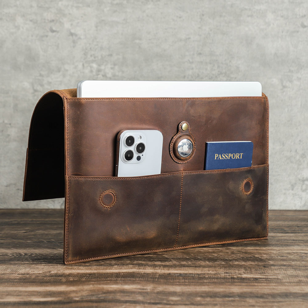 Luxury Genuine Leather Laptop Cover Bag For Macbook Pro Air 13 14 15 16 ...