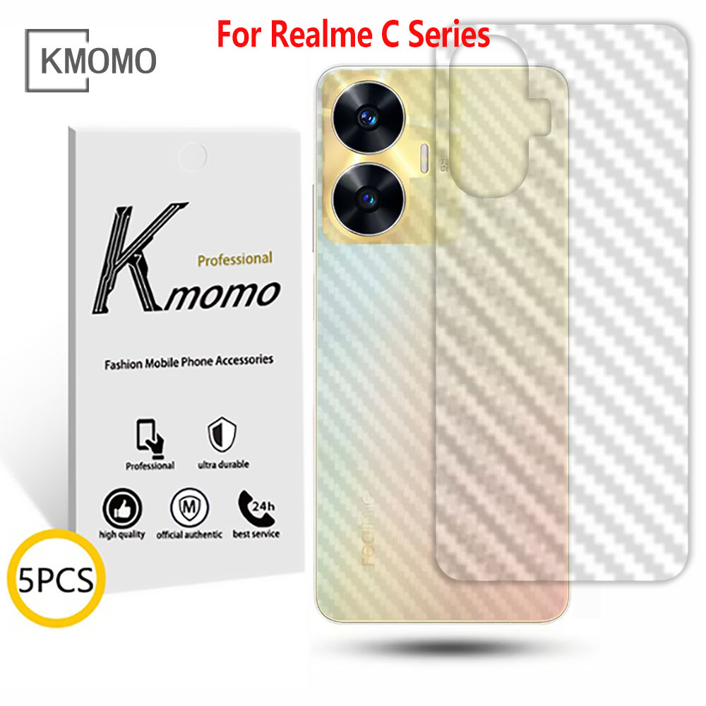 5 Pcs Lot Carbon Fiber Back Film Sticker Protector For Realme C65 C67 C53 C51 C55 C35 11 10 Pro+ ...