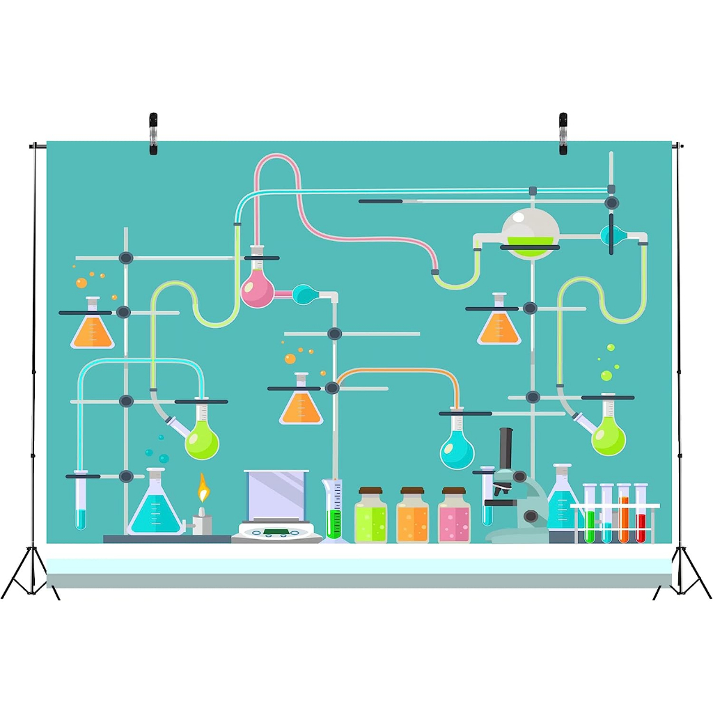 Science Birthday Photography Backdrop Mad Scientist Party Decor for ...