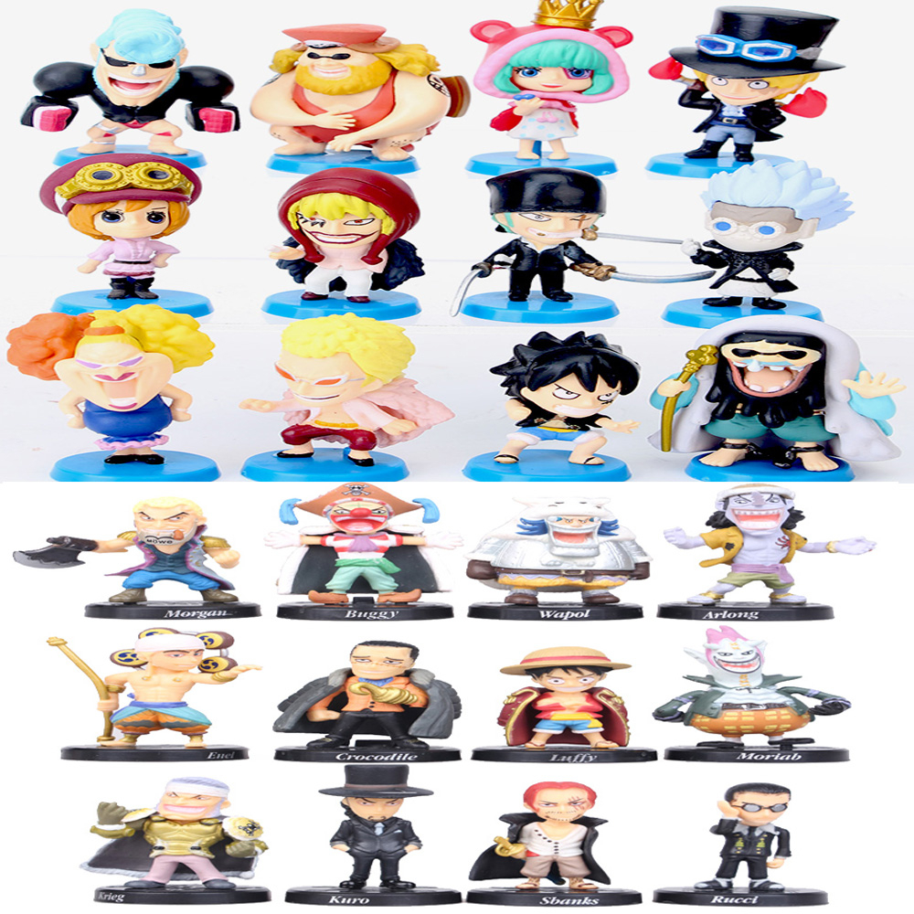 12pcs One Piece Luffy Action Figure Sabo Zoro Buggy Shanks Miniature ...