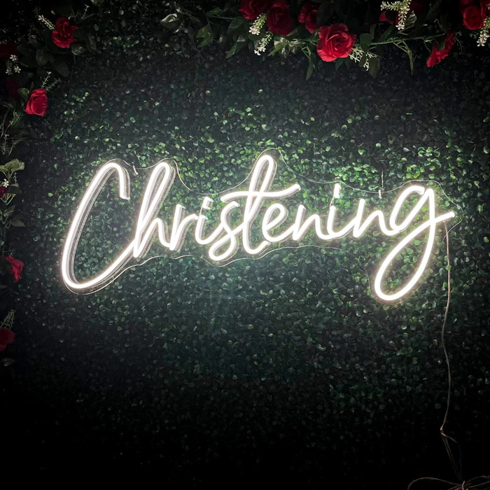 Christening Neon Sign Baptism LED Light Sign For Birthday Wall Art Home ...