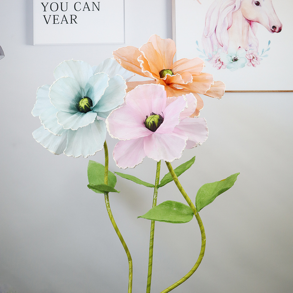 Huge Simulation Linen Flower Wedding Decoration Home Dress Up Event ...