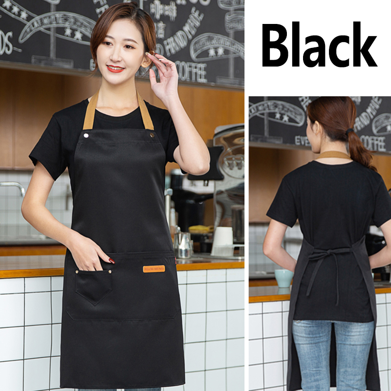 Waterproof Apron for Cooking Adjustable Hang Neck Apron Coffee Shop ...