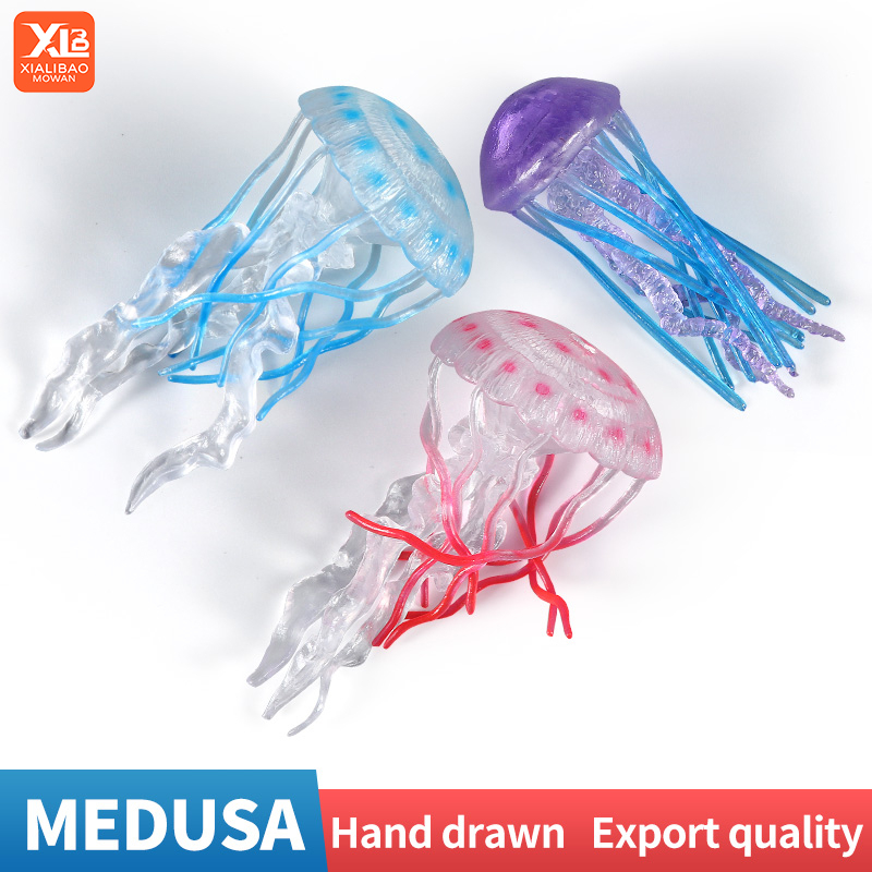 Ocean Animals Model Jellyfish Action Figures Aquarium PVC Miniature Sea ...