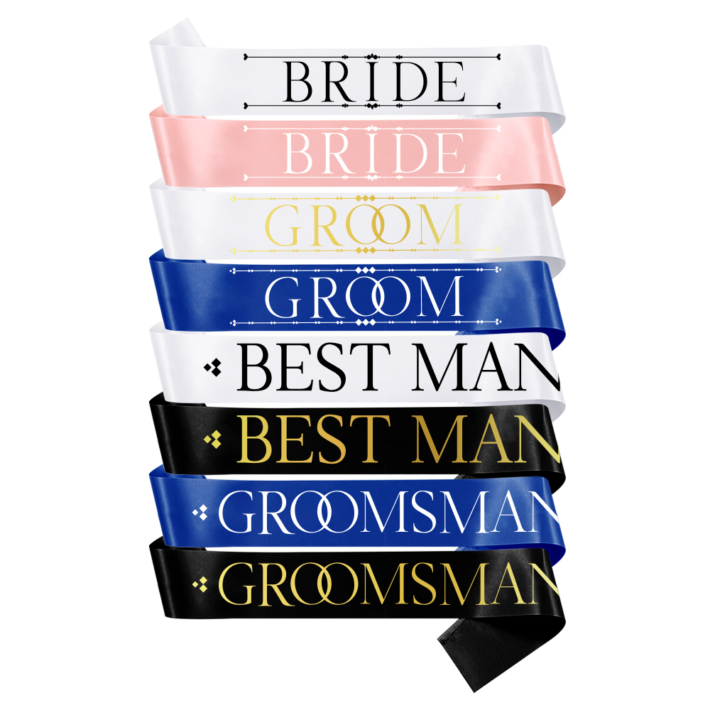 Party to Be BRIDE GROOM BEST MAN GROOMSMAN Sash for Wedding Party ...
