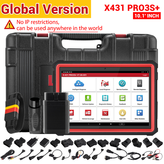 LAUNCH X431 PRO3S+ Bi-Directional Scan Tool with 31+ Reset Service / ECU Coding / AutoAuth FCA ...