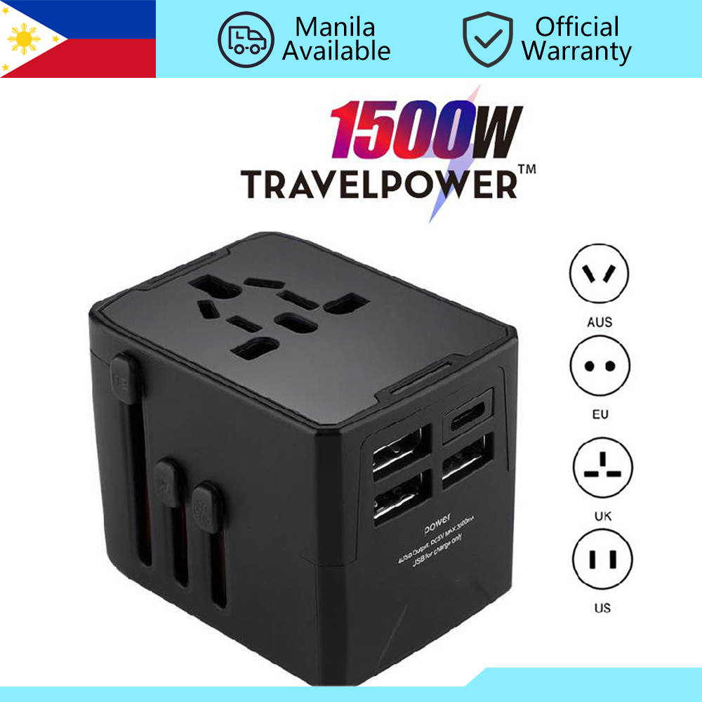 1500W Smart Travel Charger Adapter Fast Charging Plug Socket Converter ...