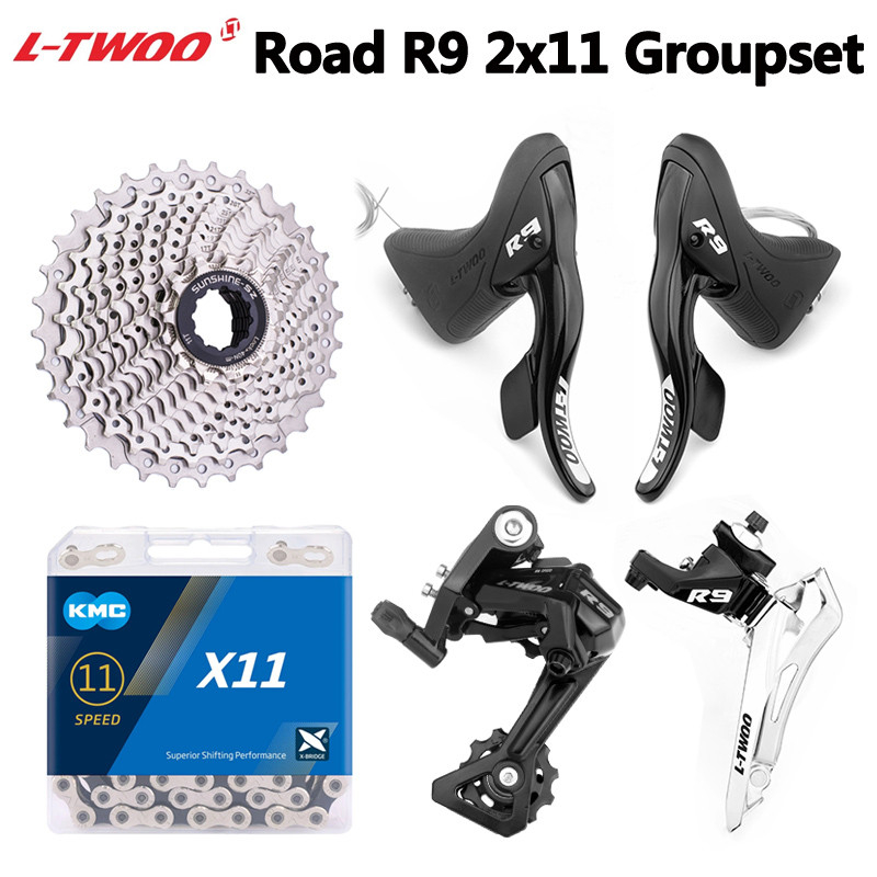 LTWOO R9 2x11 Speed Road Bike Derailleurs 22S FD + RD + X11 Chain ...
