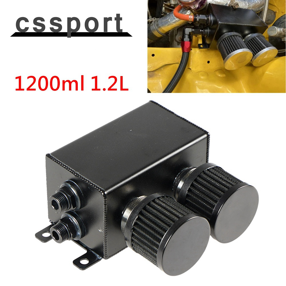 High Quality Racing 1200ml 1.2L Twin Baffle Dual Filter Engine Oil ...
