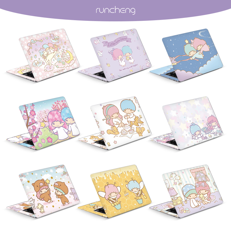 【2pcs】 Diy Laptop Cover Sticker Girl Cute Gemini Laptop Computer Office ...