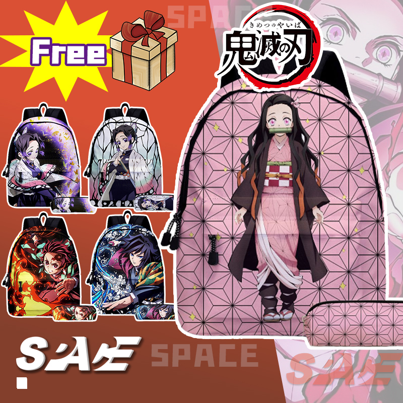 Demon Slayer Bag For Kids Girls And Boys Nezuko Backpack Large Capacity ...