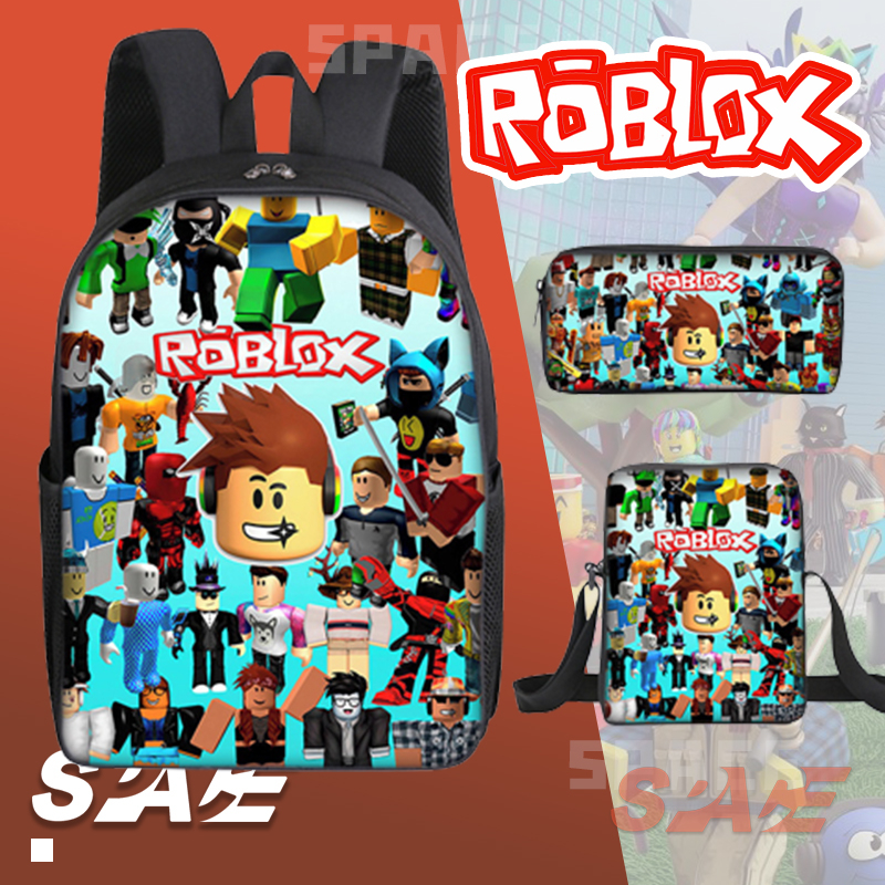 Roblox Bag For Kids Boys Backpack Set School Bag Cartoon Anime Boy ...