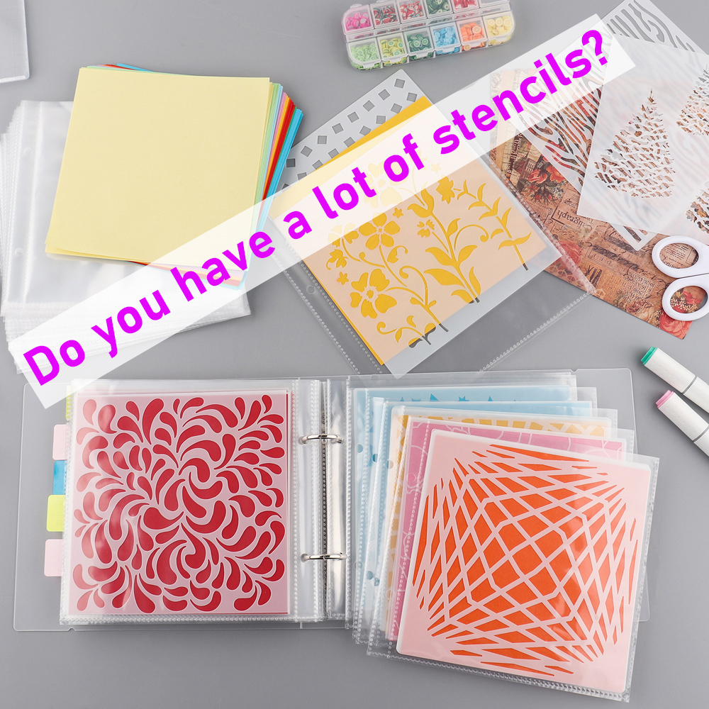 Cookie Stencil Storage Binder Stencils Storage Folder Organizer ...