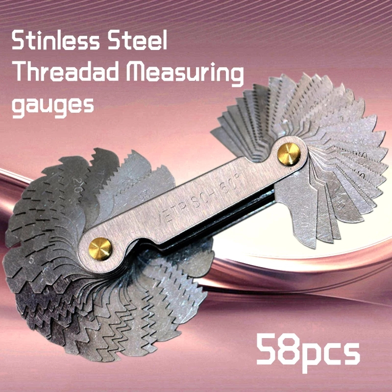58 in 1 Thread Gauge Stainless Steel Metric American Imperial Screw ...