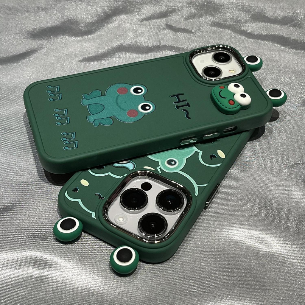 3D Cartoon Frog Phone Case Compatible for iPhone 13 13ProMax 14 14Pro ...
