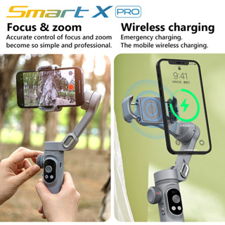 AOCHUAN Smart XPro 3-Axis Foldable Handheld Gimbal Stabilizer With Fill Light Wireless Charging ...