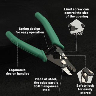 SPEEDWOX 3 Hole Fiber Stripper Precision Wire Stripper 5.6-Inch Cable ...