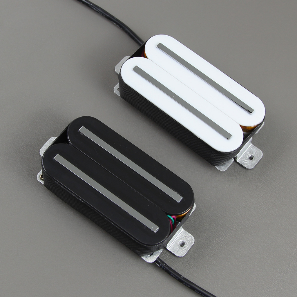 FLEOR 1PC Ceramic Hot Dual Rail Humbucker Electric Guitar Pickup, Black ...