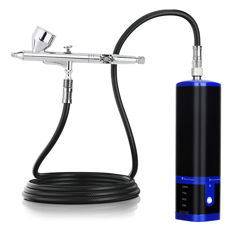 Dual Action 318 Multi-Purpose Cordless Mini Airbrush Set Spray Pump Gen ...
